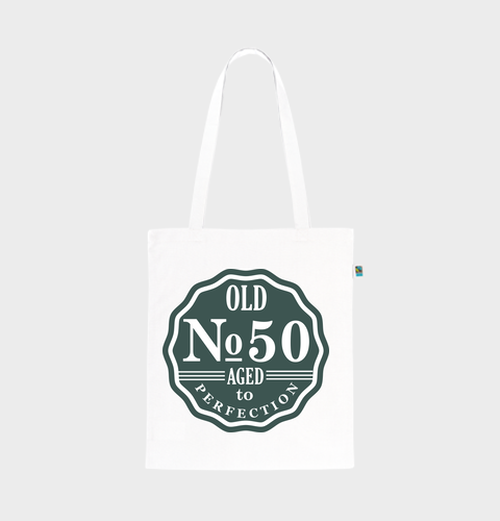 50 Jahre Geburtstag old no 50 aged to perfection Baumwolltasche | owayo