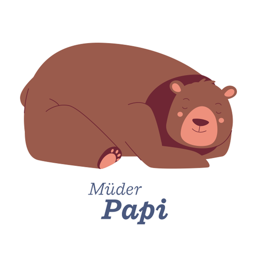 Müder Papi Bär Poloshirt Classic Owayo